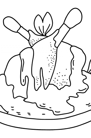 Dinner - Fried Chicken coloring page ♥ Online or Printable for Free!