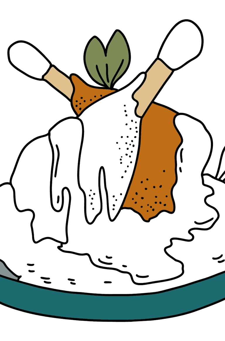 Porridge with Nuts and Strawberries coloring page ♥ Online!