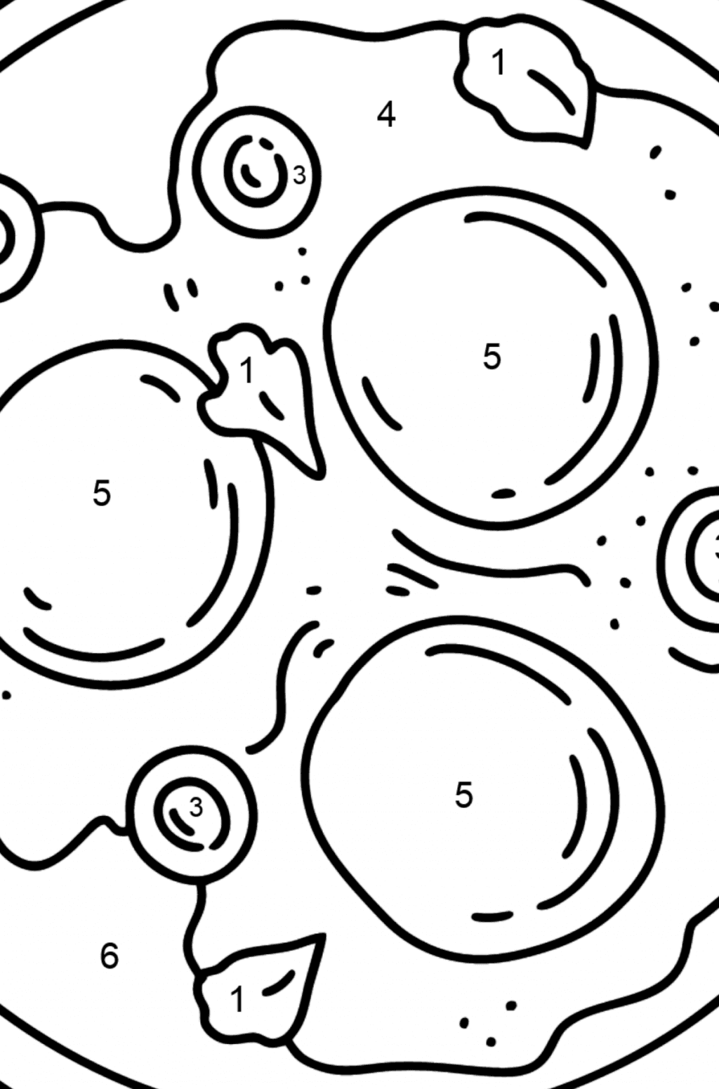 Comida - Ovos Fritos para colorir | Coloring-for-Kids.com