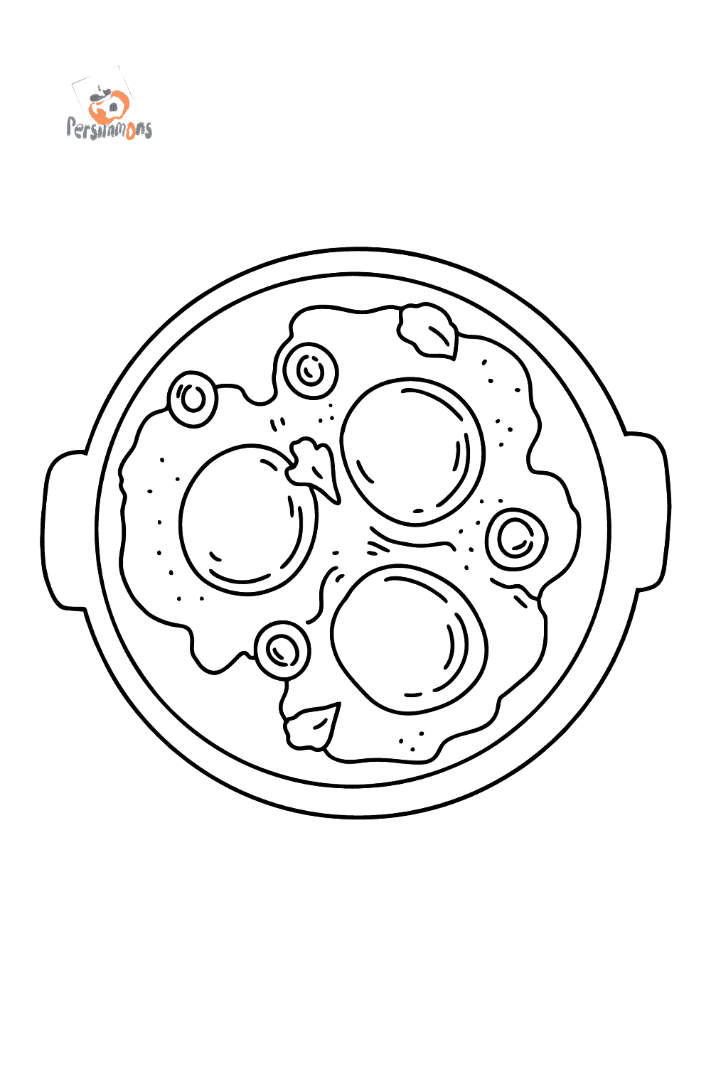 Comida - Ovos Fritos para colorir | Coloring-for-Kids.com