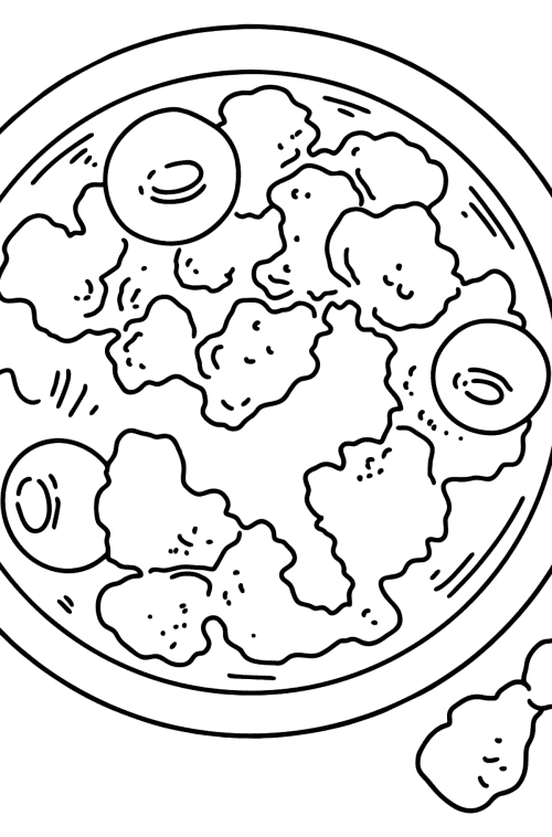 Mewarnai gambar Makanan - Unduh, cetak, online untuk anak-anak!