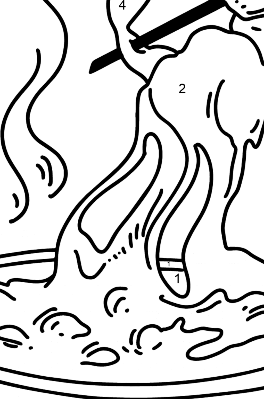 Fondue coloring page ♥ Online or Printable for Free!