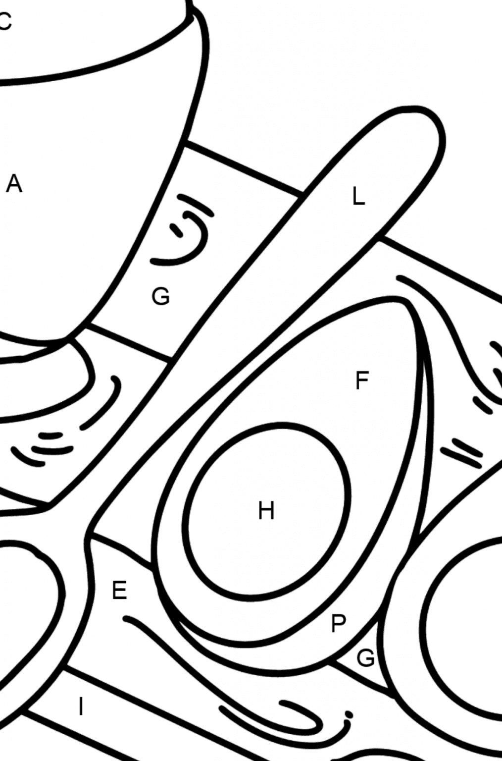 Hard-Boiled Egg and Poached Egg coloring page ♥ Online for Free!