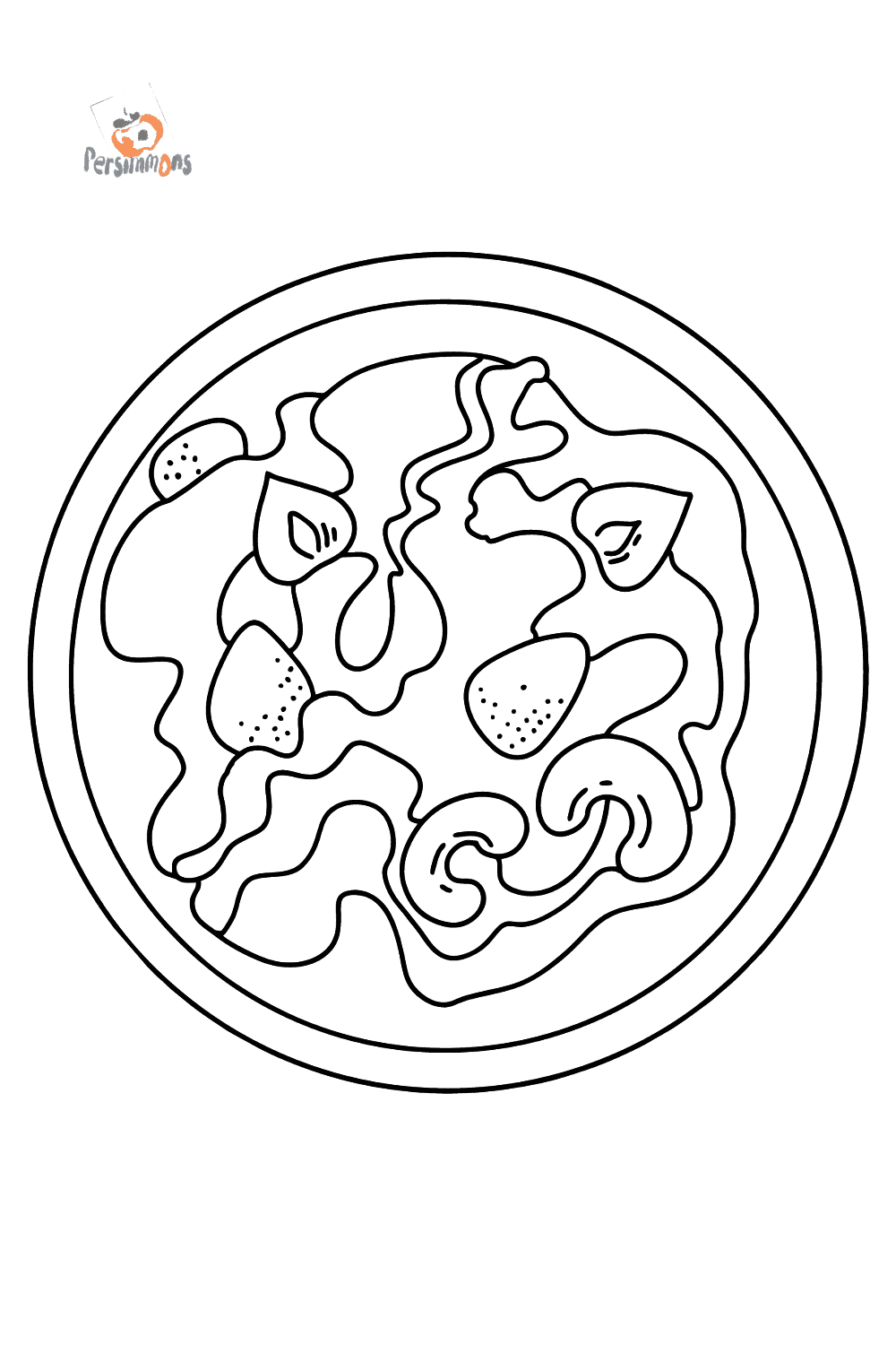 Porridge with Nuts and Strawberries coloring page ♥ Online!