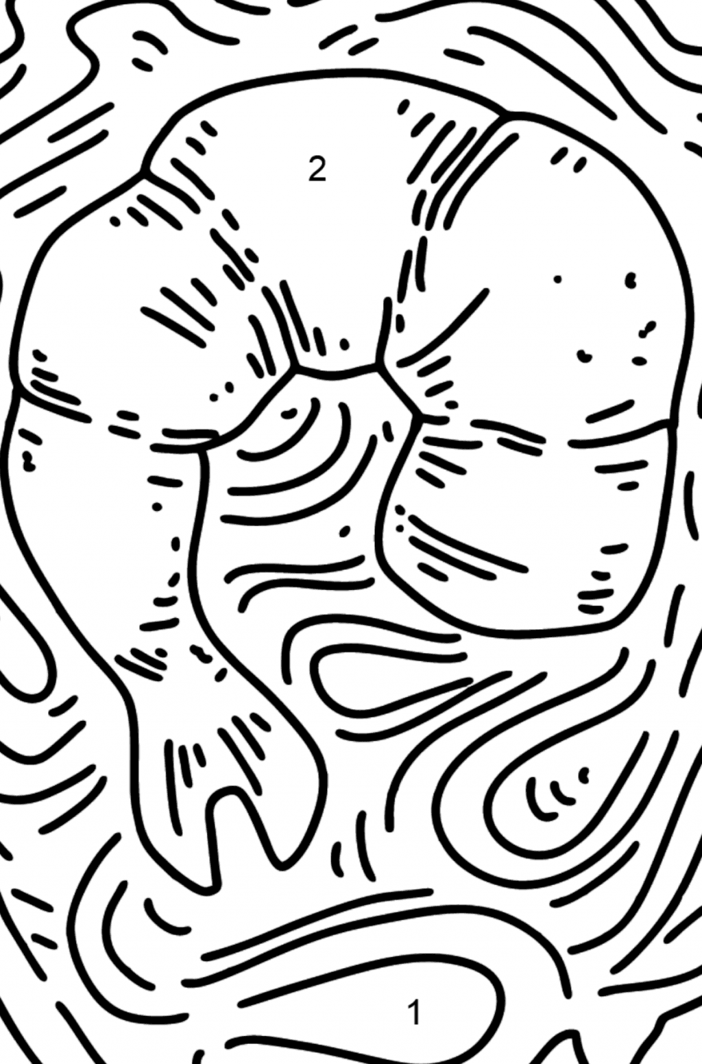 Spaghetti with Shrimps coloring page ♥ Online or Printable for Free!