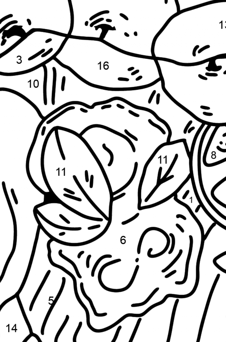 Spaghetti with Baked Tomatoes and Chicken coloring page ♥ Online!