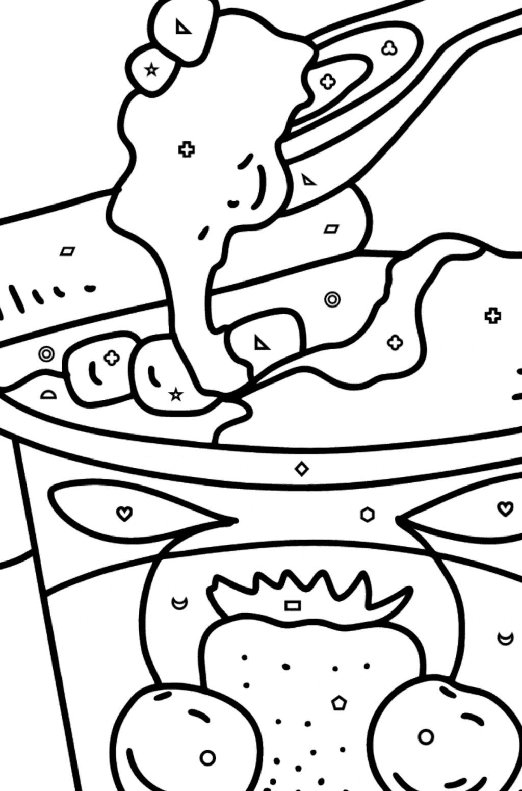 Yogurt with Berries colouring page ♥ Online or Printable for Free!