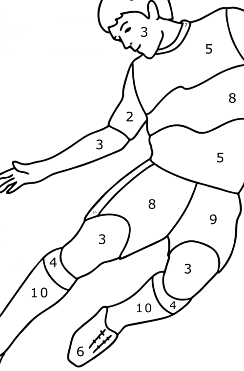 UEFA Professional Footballer сoloring page ♥ Online