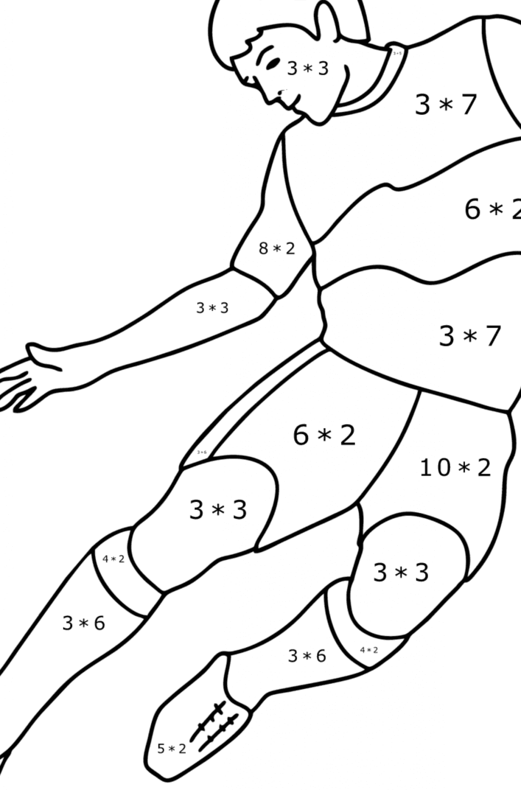 UEFA profi labdarúgó kifestő - Online és nyomtatható ingyen!