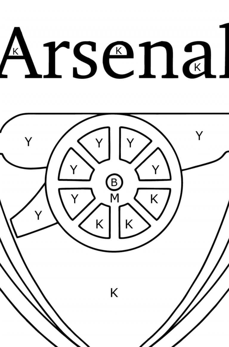 UEFA Arsenal сoloring page ♥ Online and Print for Free!