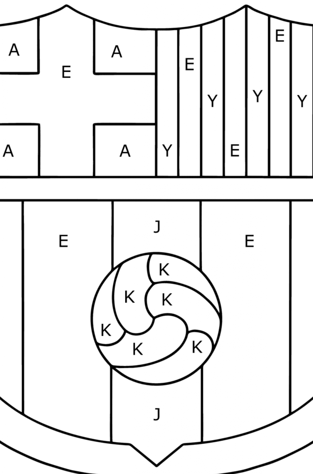 UEFA Barcelona kleurplaat - Online en uitprinten is gratis!