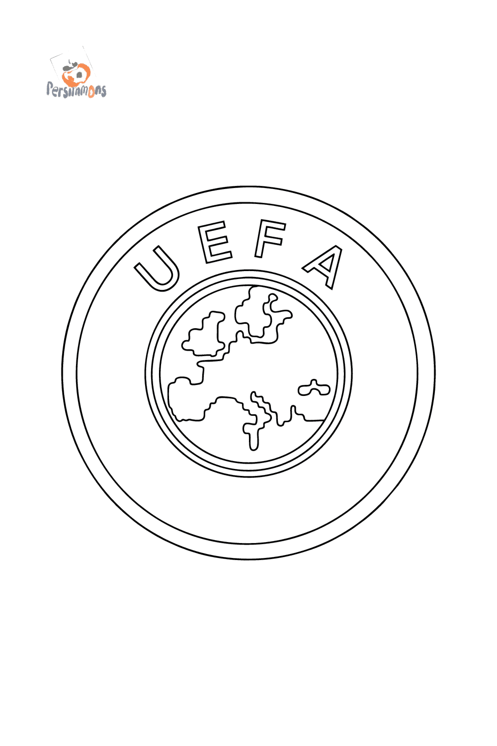 Coloriage Logo de lUEFA ♥ En ligne ou imprimer gratuit