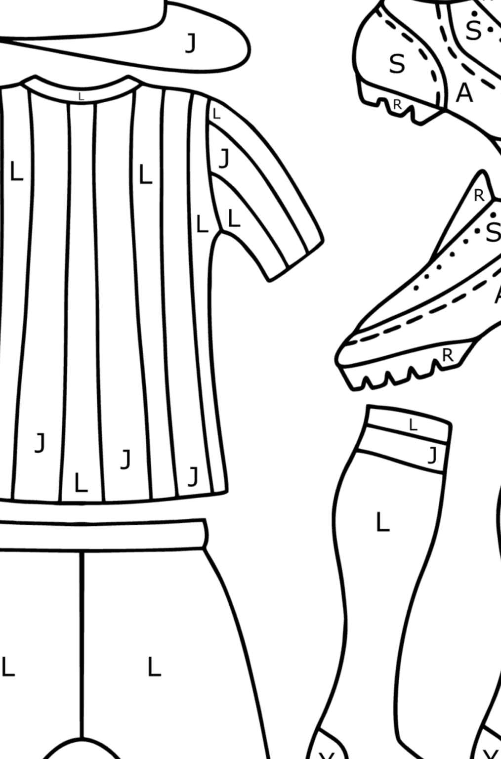 UEFA Referee Uniform сoloring page ♥ Online and Print for Free!