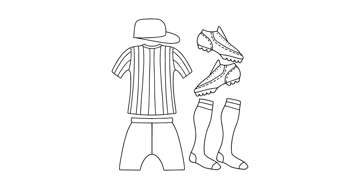 Boyama sayfası Futbol Hakem Üniforması | Coloring-for-Kids.com