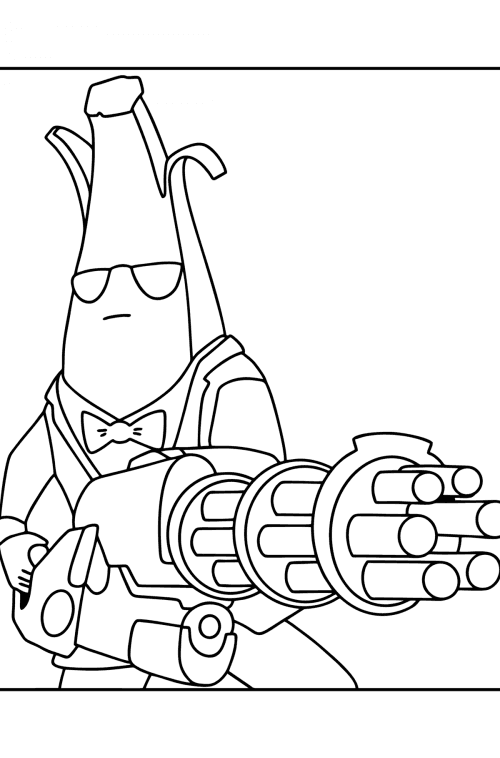 Fortnite Agent Peely coloring page ♥ Online and Print for Free!