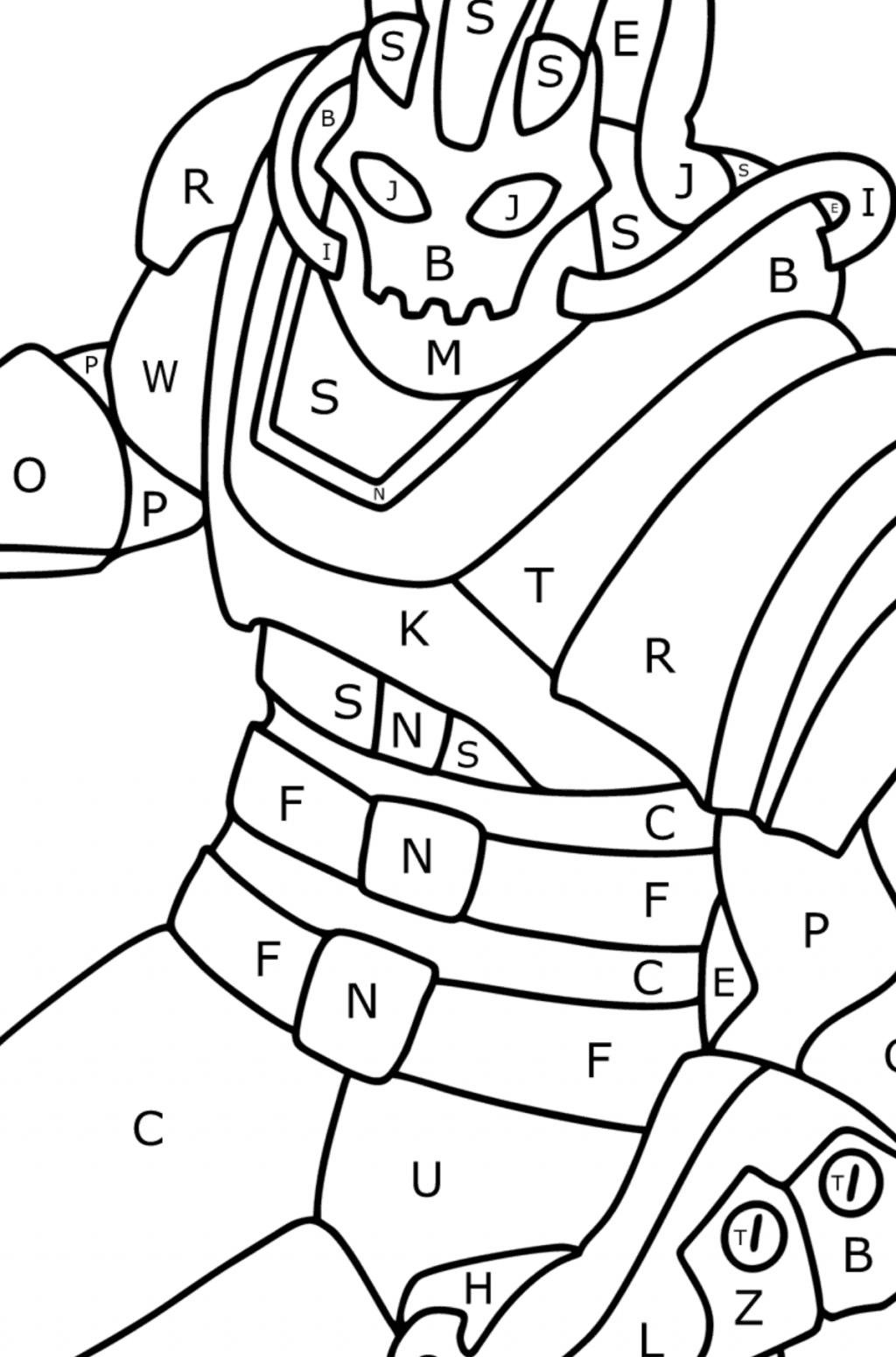 Fortnite Kit coloring page ♥ Online and Print for Free!