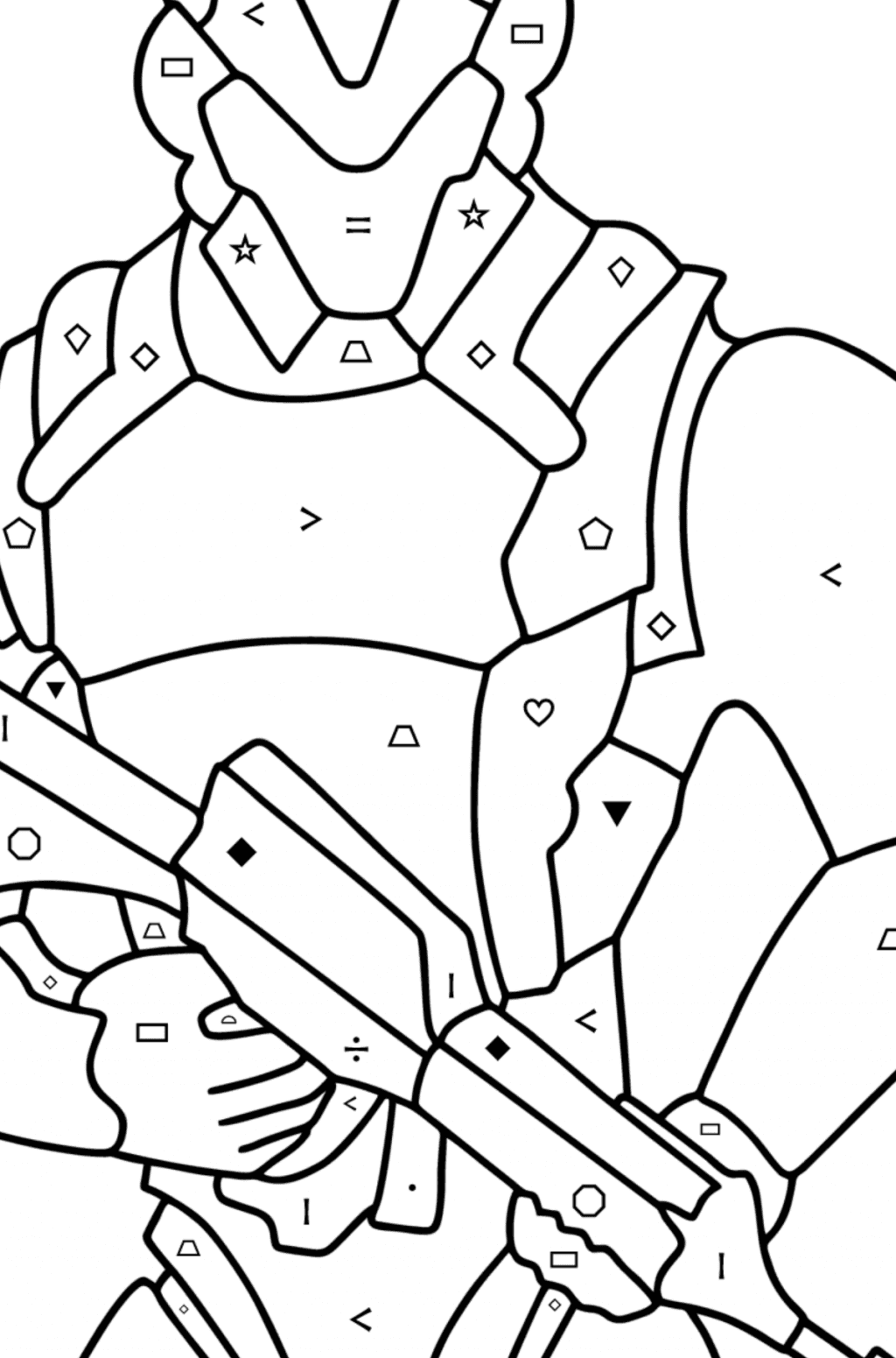Målarbild Fortnite Omega gratis | Coloring-for-Kids.com