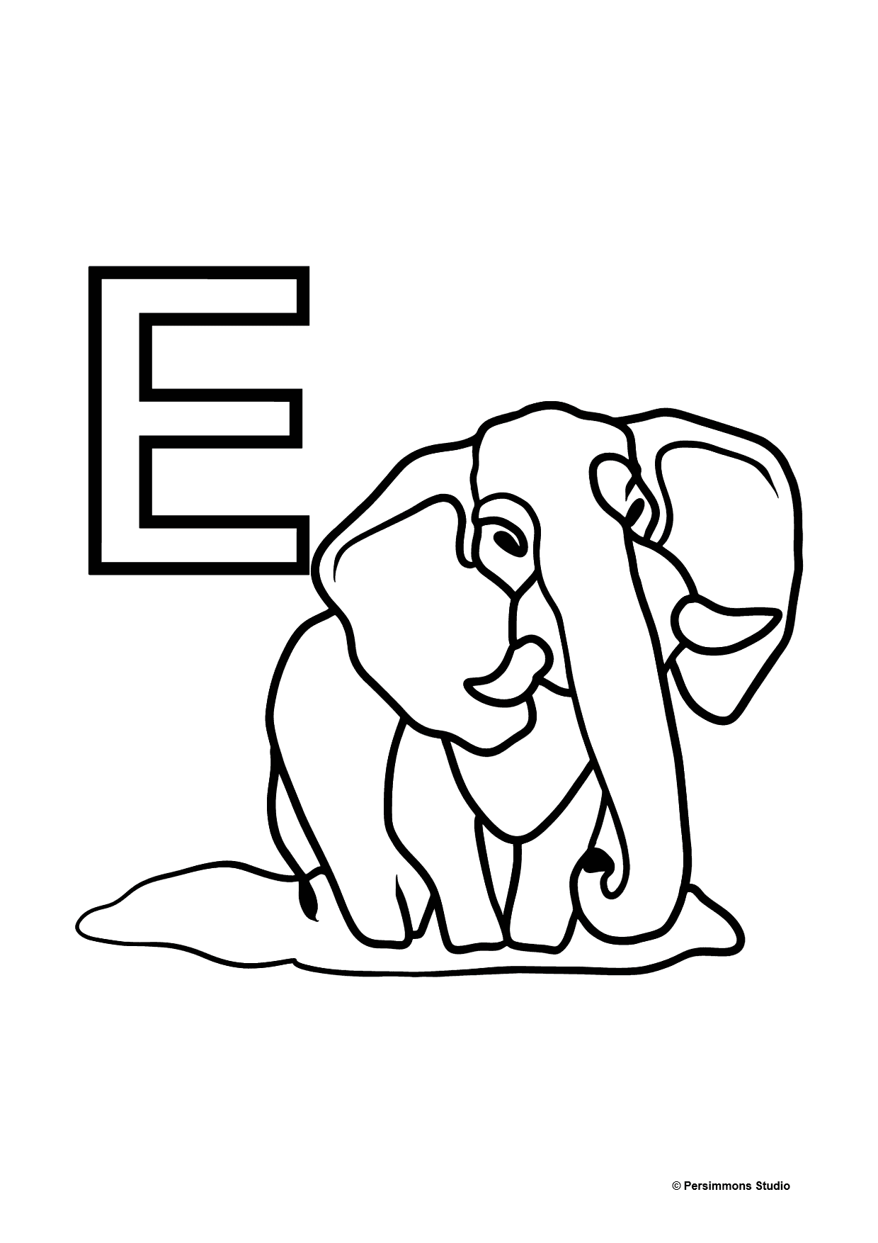 French Letter E coloring pages ♥ Print and Online Free!