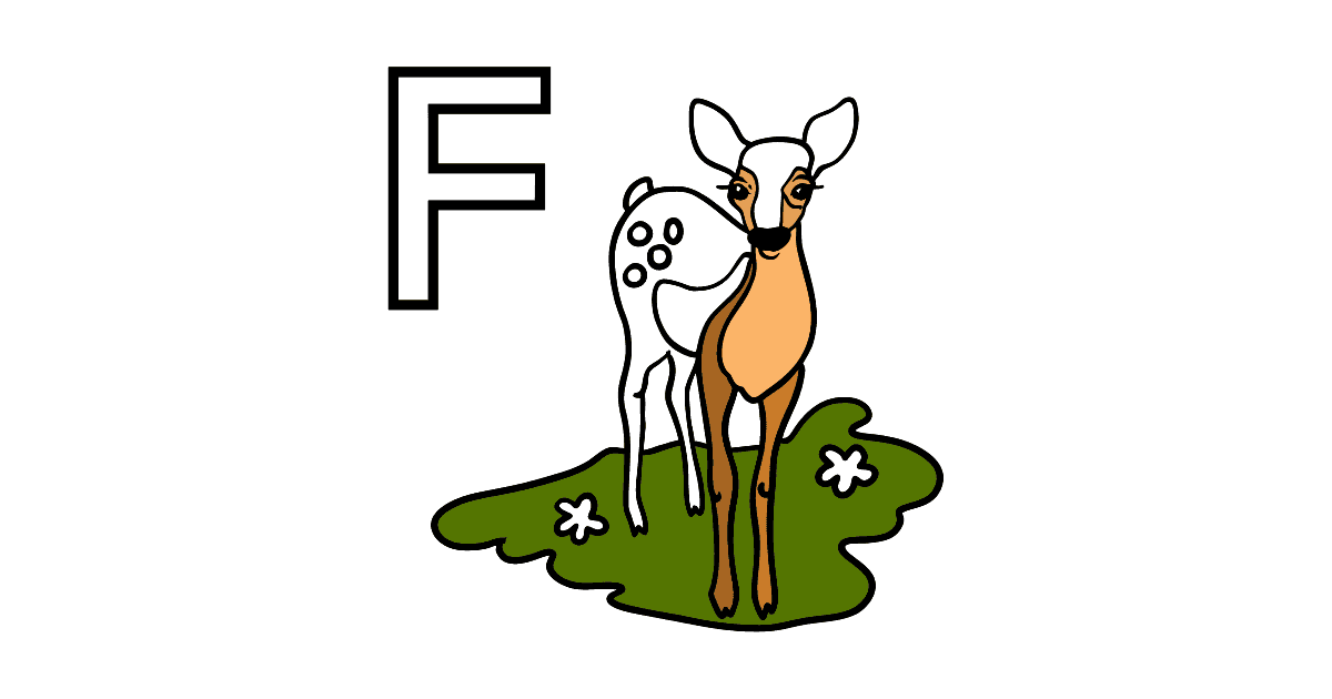 French Letter F coloring pages ♥ Print and Online Free!
