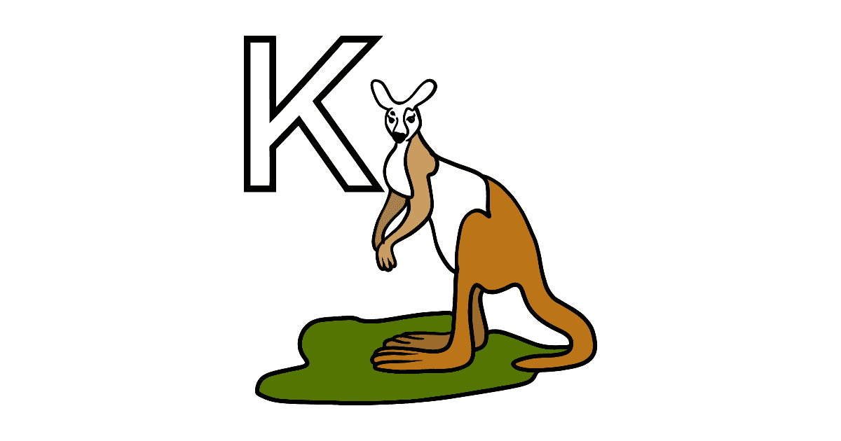 French Letter K coloring pages ♥ Print and Online Free!