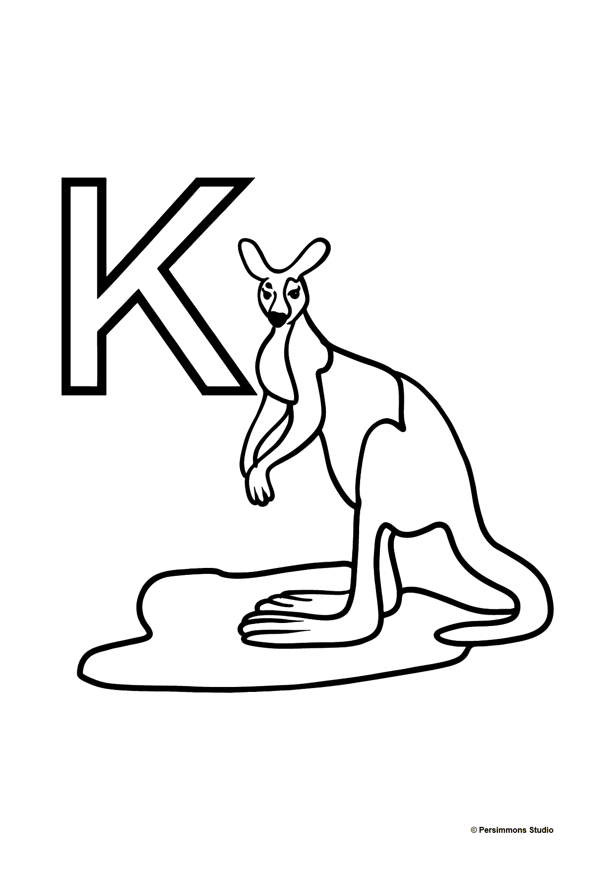 French Letter K coloring pages ♥ Print and Online Free!