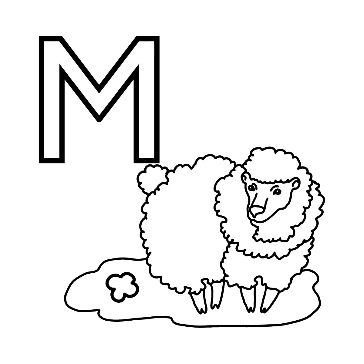 French Letter M coloring pages ♥ Print and Online Free!