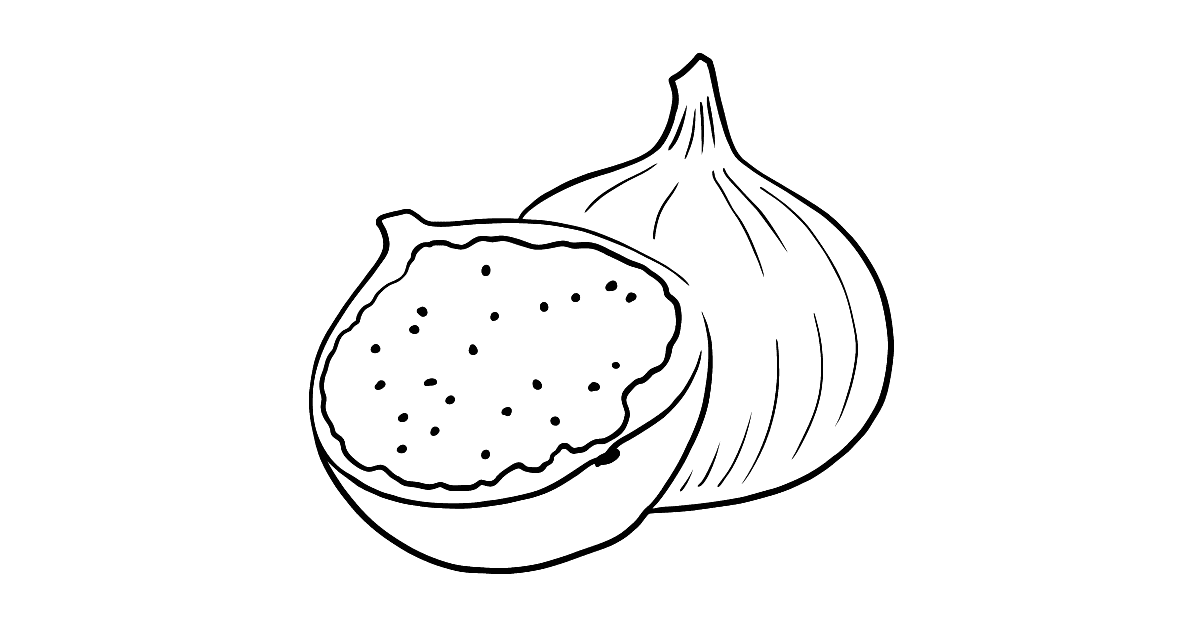 Fig coloring page for kids ♥ Online and Print for Free!