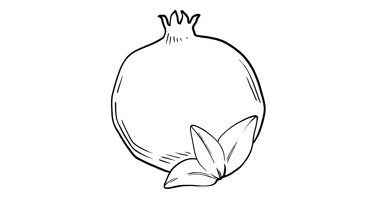 Mewarnai gambar delima - Online dan Cetak Gratis untuk anak-anak!