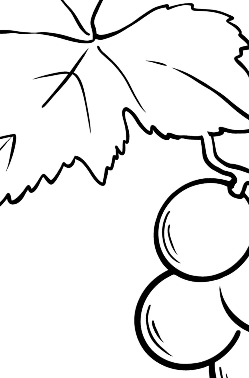 Dibujo de uvas para colorear ♥ Imprime y en Línea Gratis