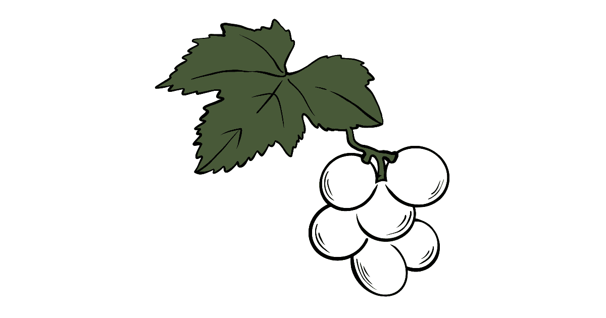 Mewarnai gambar anggur - Online dan Cetak Gratis untuk anak-anak!