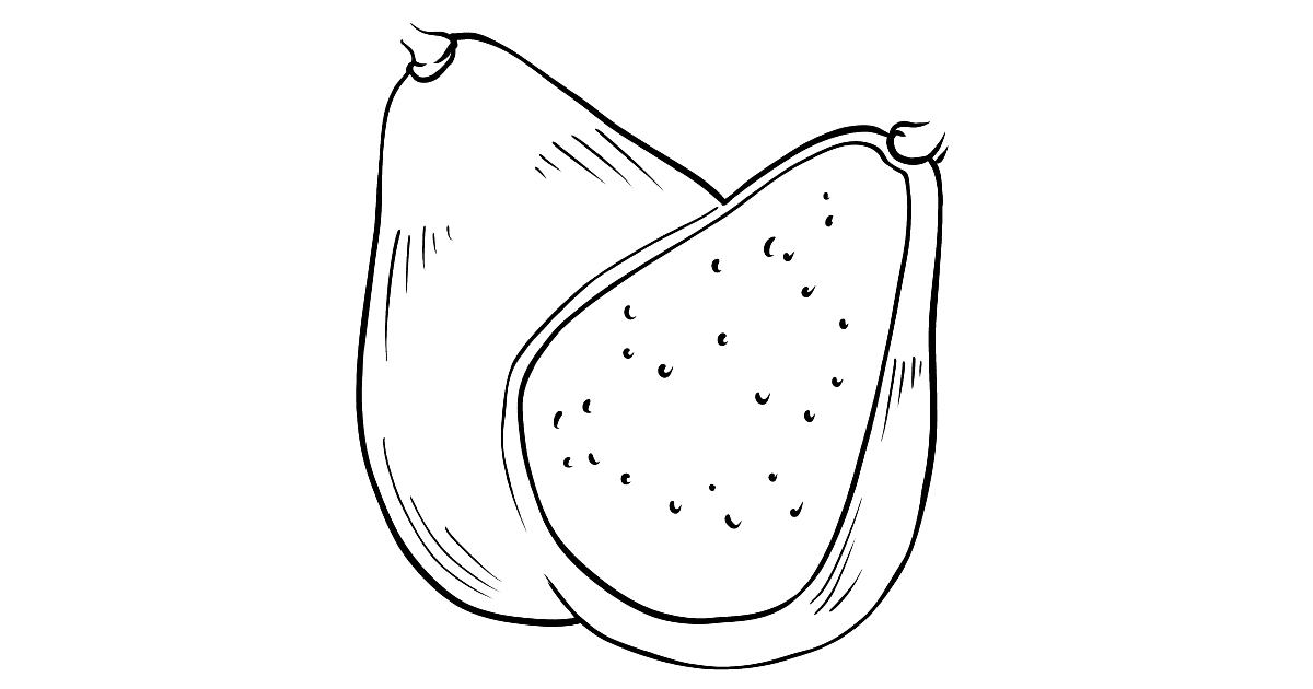 Guavas coloring page for kids ♥ Online and Print for Free!