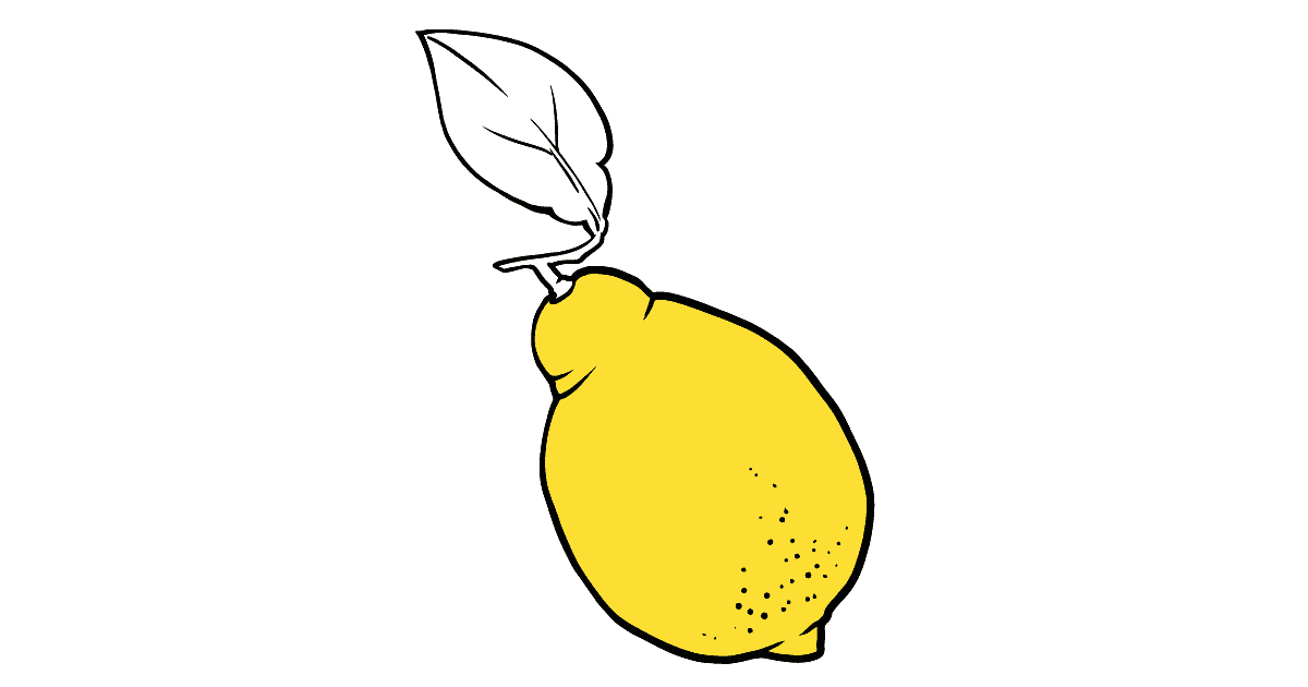 Disegno di limone da colorare per bambini ♥ Online o stampare gratis!