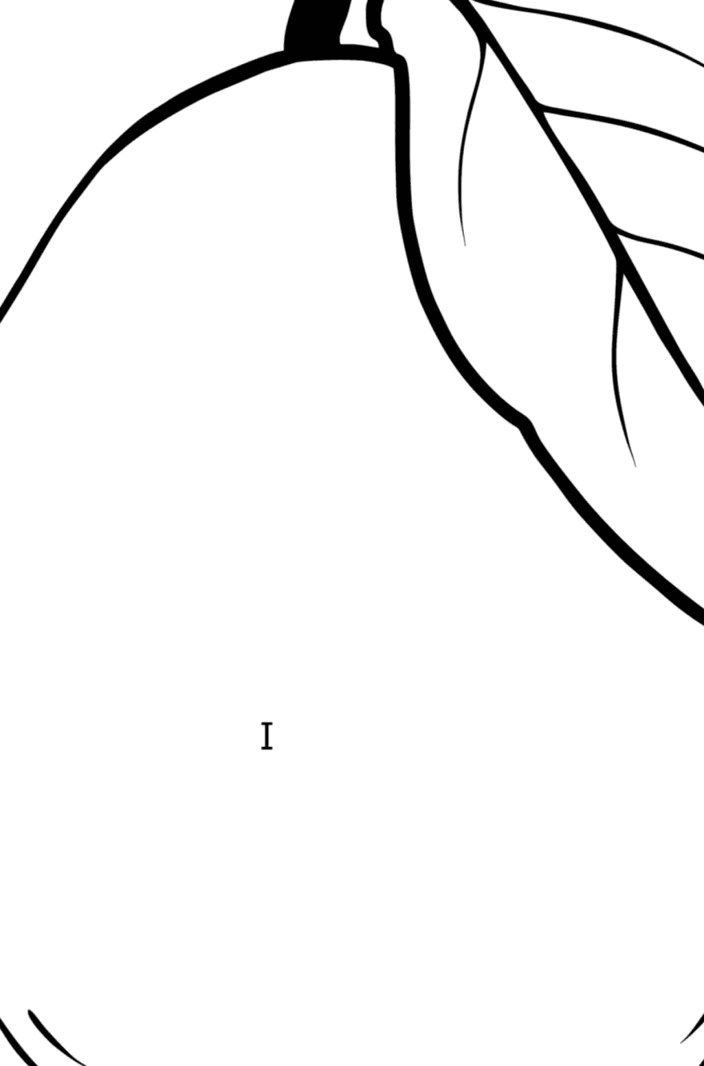 Pera da colorare per bambini ♥ Online o stampare gratis!