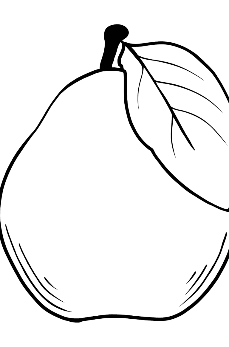 Pera da colorare per bambini ♥ Online o stampare gratis!