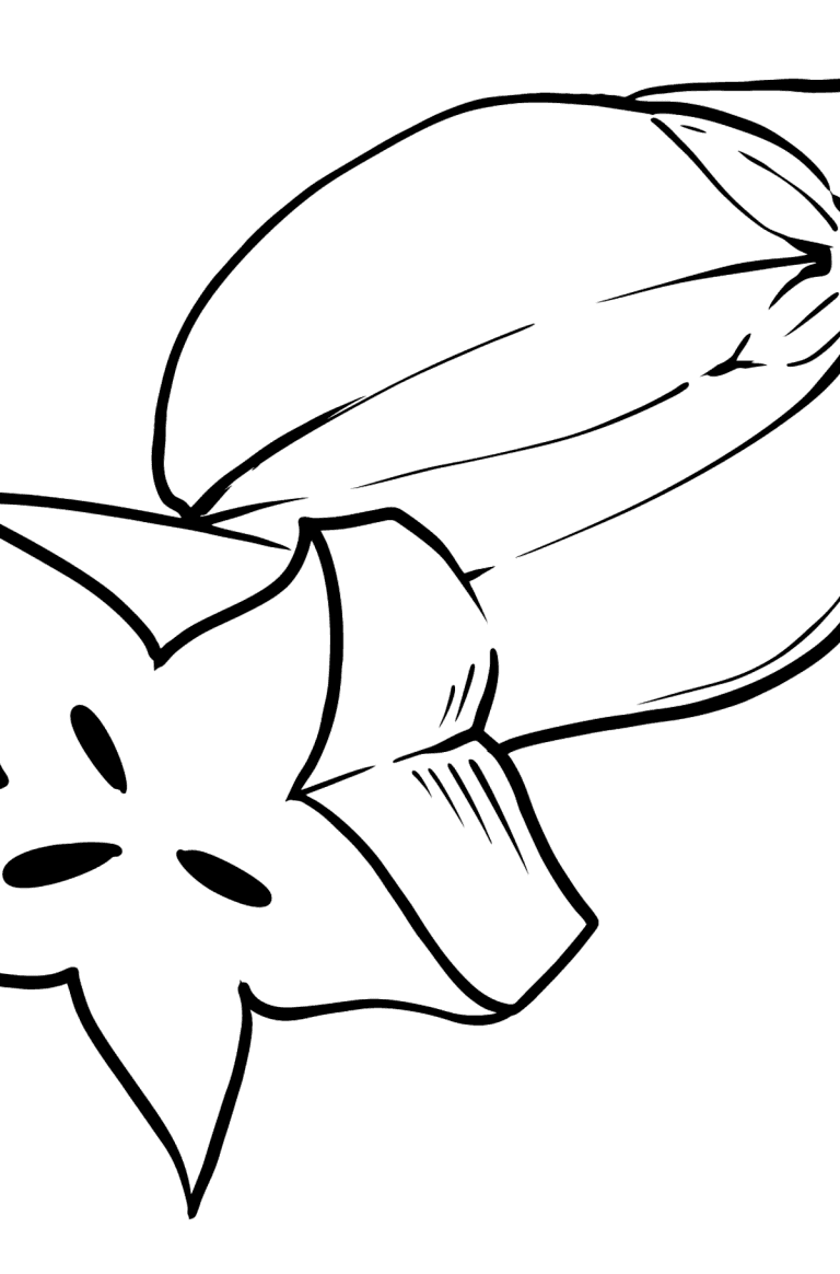 Star Fruit coloring page for kids ♥ Online and Print for Free!
