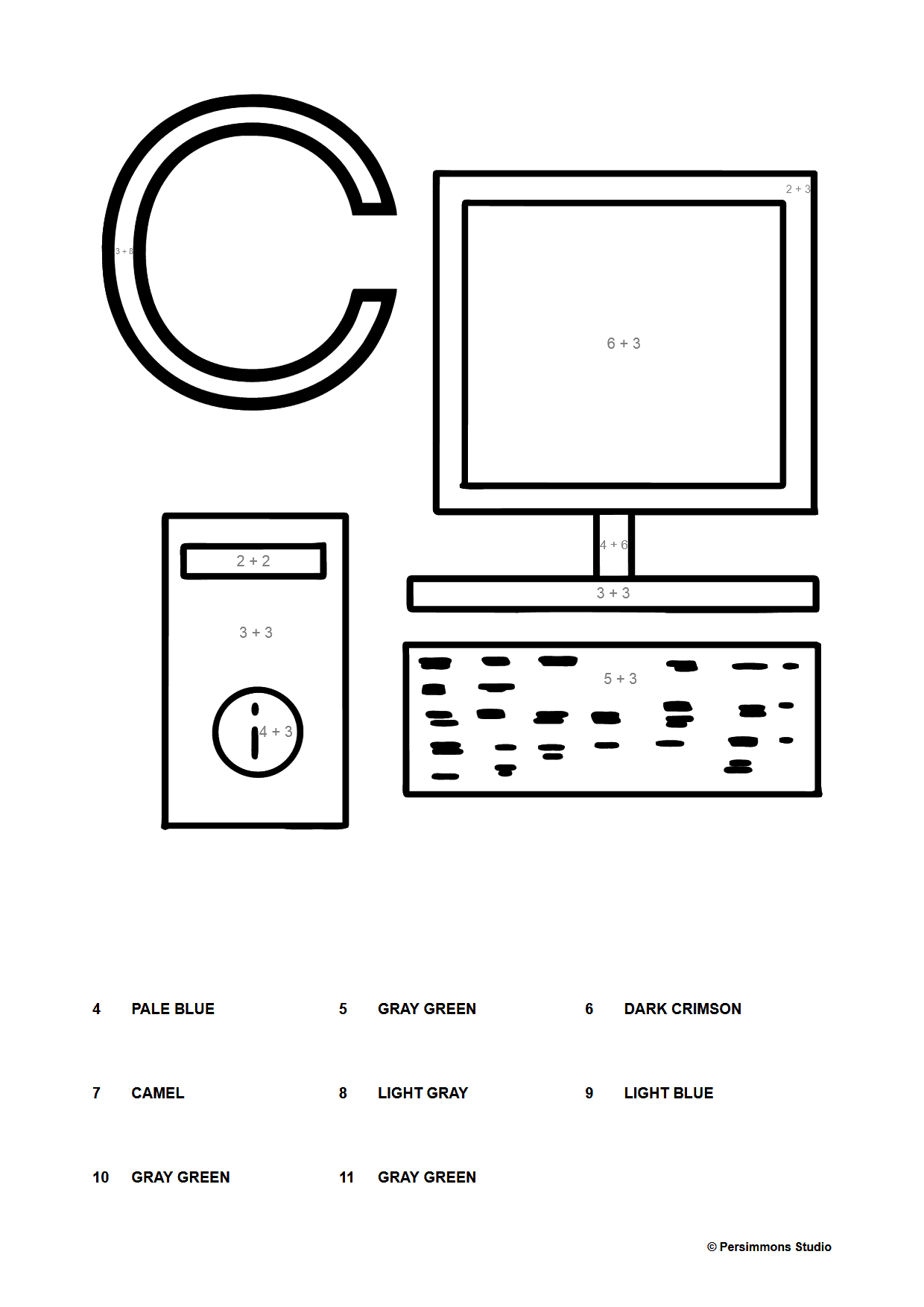 German Letter C coloring pages ♥ Print and Online Free!