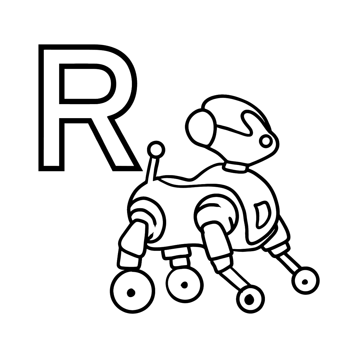 German Letter R coloring pages ♥ Print and Online Free!