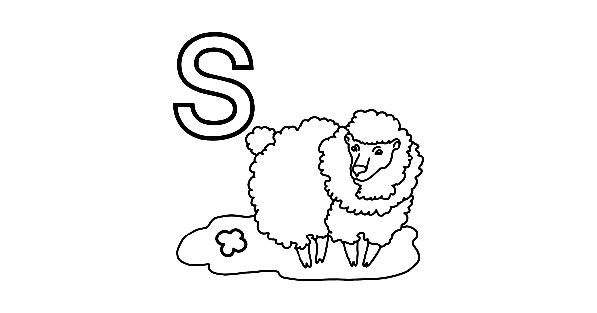 Dibujo de Letra S Alemana para colorear ♥ Imprime y en Línea Gratis