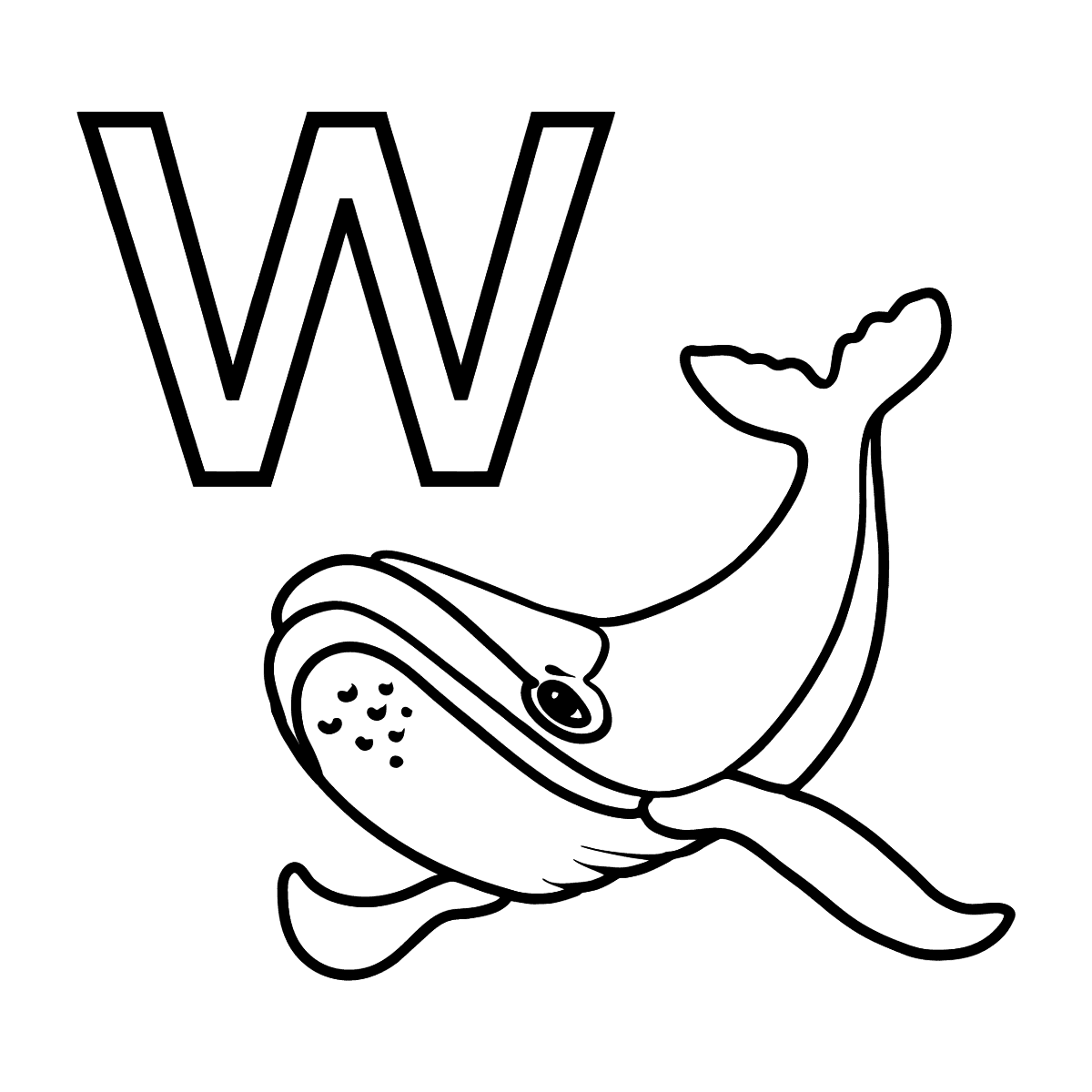 Dibujo de Letra W Alemana para colorear ♥ Imprime y en Línea Gratis