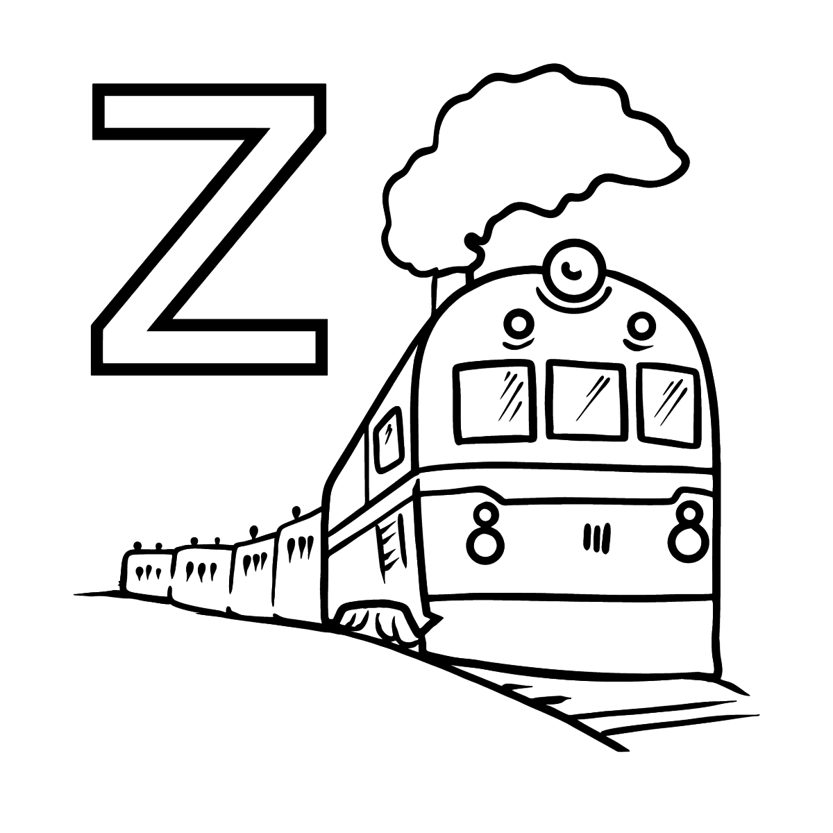 German Letter Z coloring pages ♥ Print and Online Free!