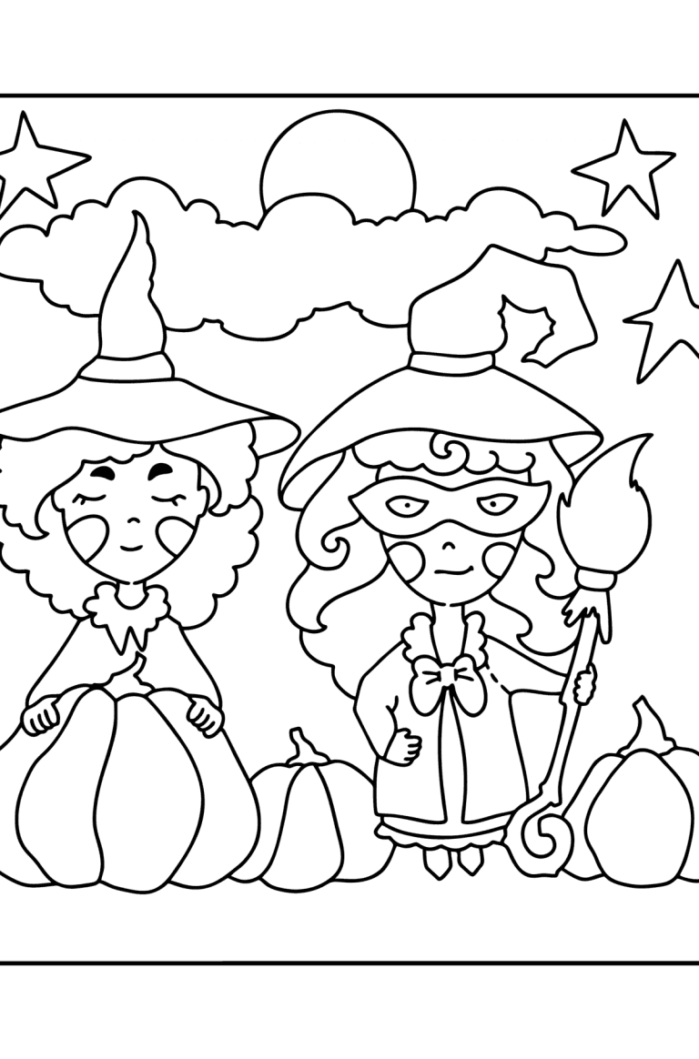 Tegninger til fargelegging Halloween ♥ Laste ned, skrive ut, online!