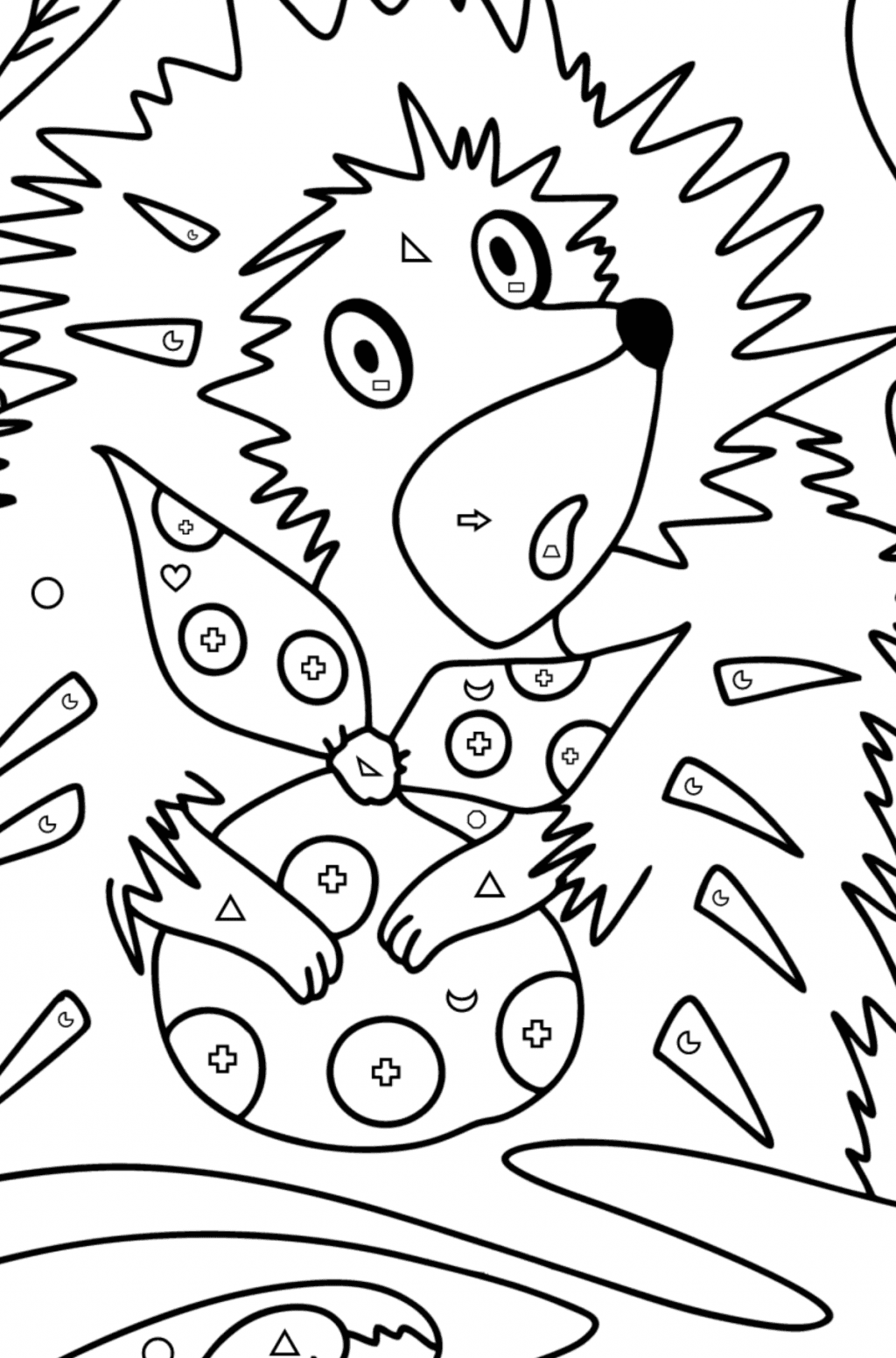 Mewarnai gambar Landak kartun - Online dan Cetak Gratis!