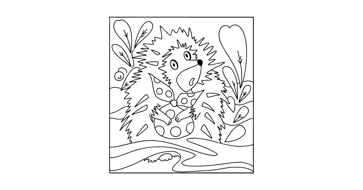 Mewarnai gambar Landak kartun - Online dan Cetak Gratis!