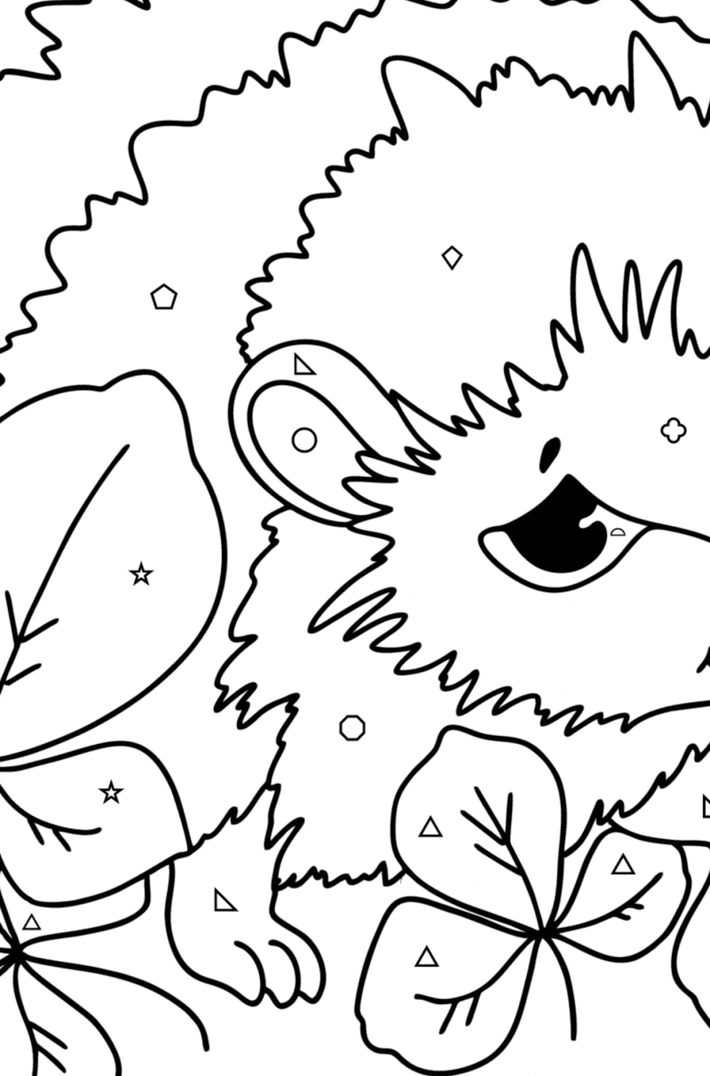 Mewarnai gambar Landak lucu - Online dan Cetak Gratis!