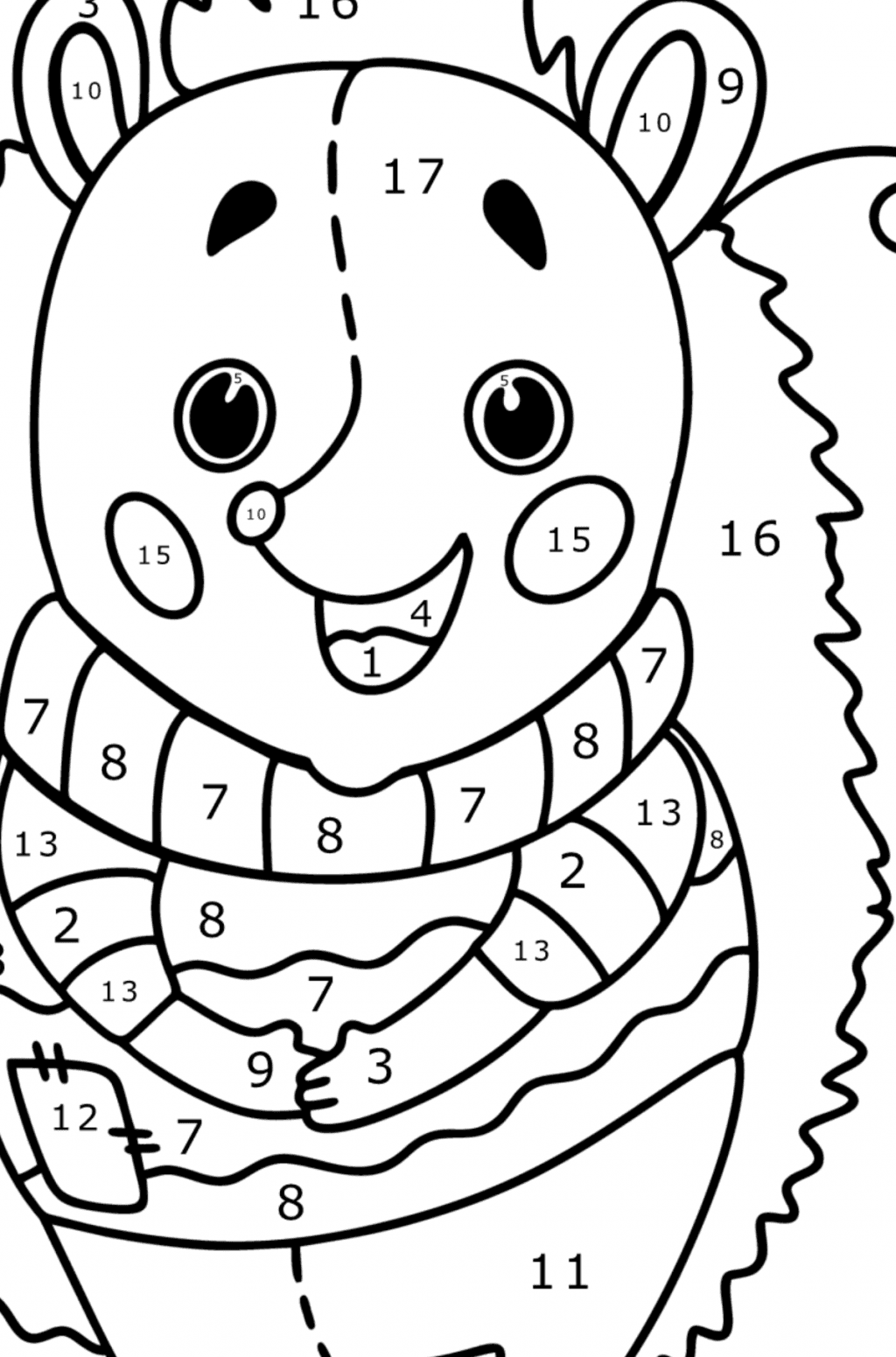 Freundlicher Igel ausmalbild ♥ Kostenlos Drucken und Online!