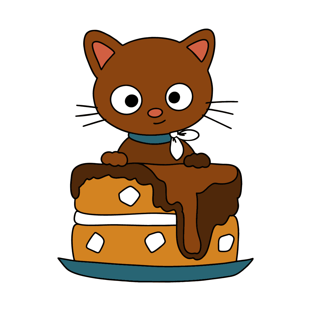 Dibujo de Chococat para colorear ♥ Imprime y en Línea