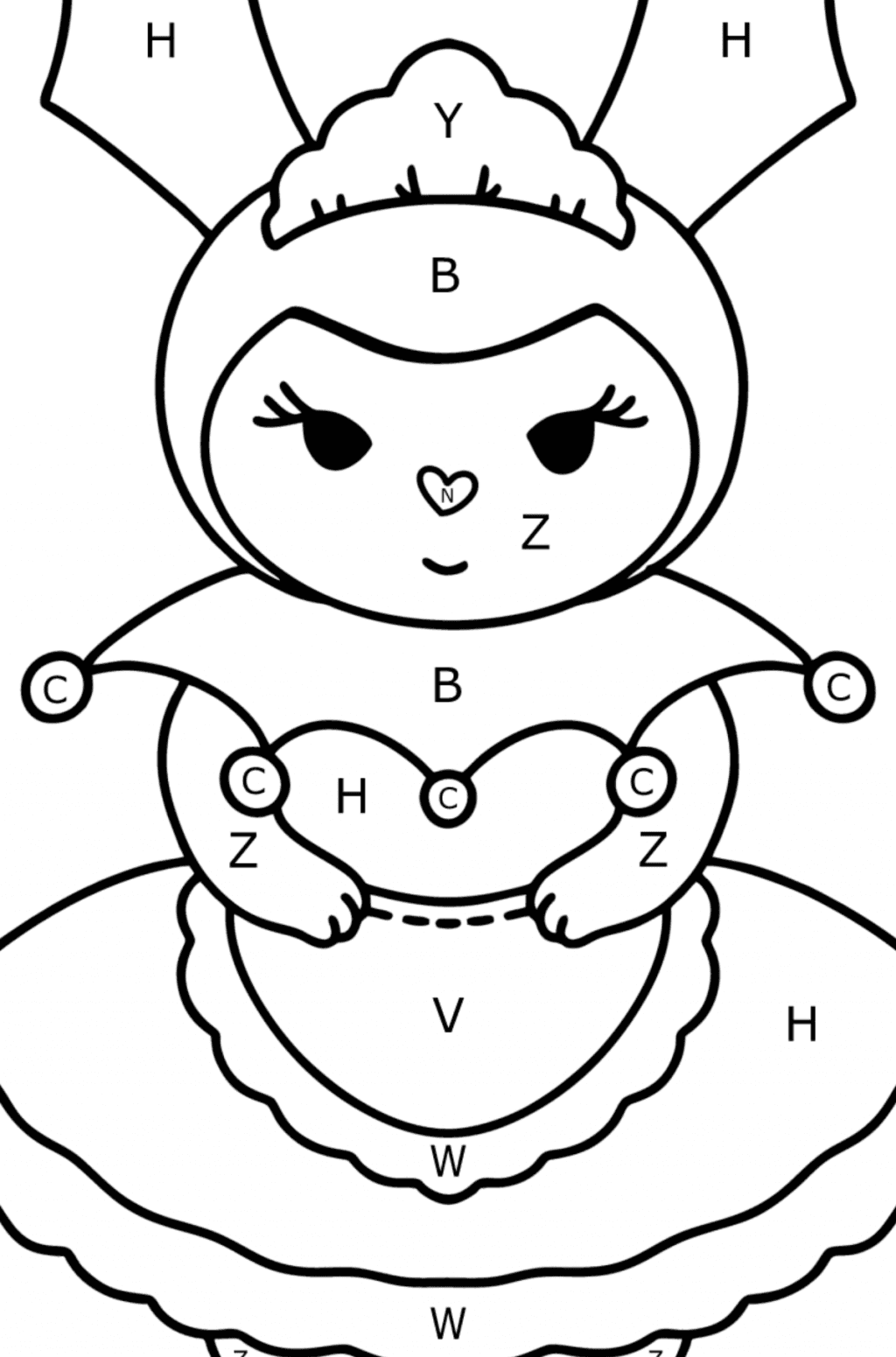 Mewarnai gambar Kuromy untuk anak-anak - Online dan Cetak Gratis!