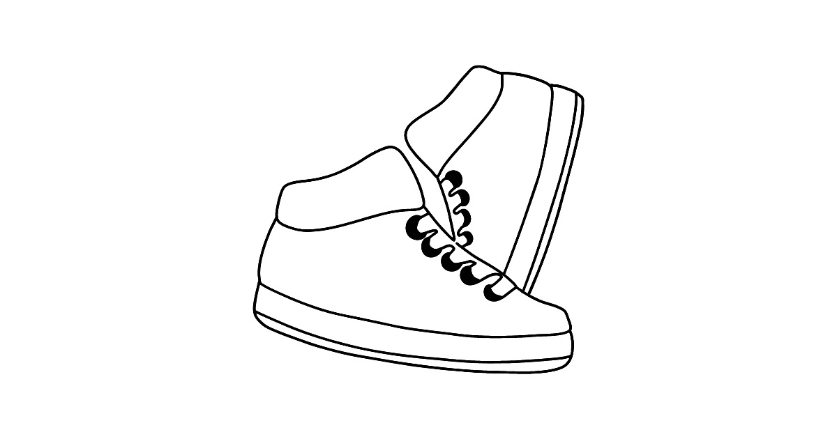 Beautiful Sneakers coloring page ♥ Online or Printable for Free!