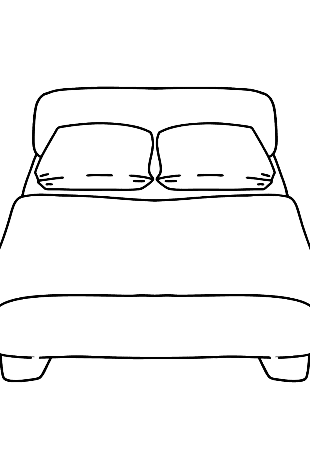 Disegno di letto da colorare ♥ Online o stampare gratis!