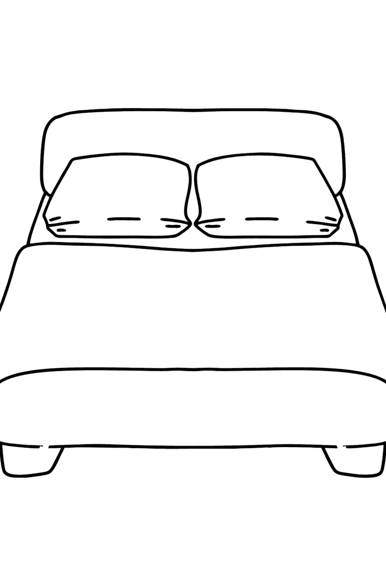Disegno di letto da colorare ♥ Online o stampare gratis!